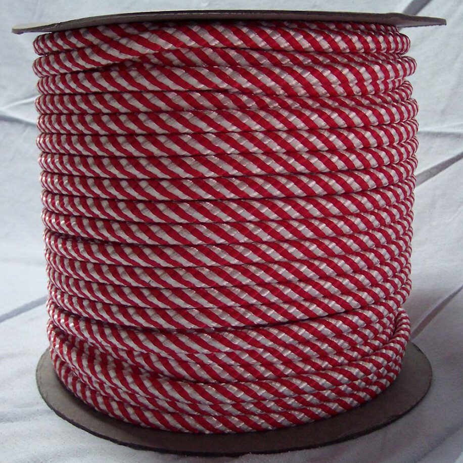 Polipropileno Trenzado Blanco/Rojo 100M – Afin Cordeleria – Hilos y Cuerdas